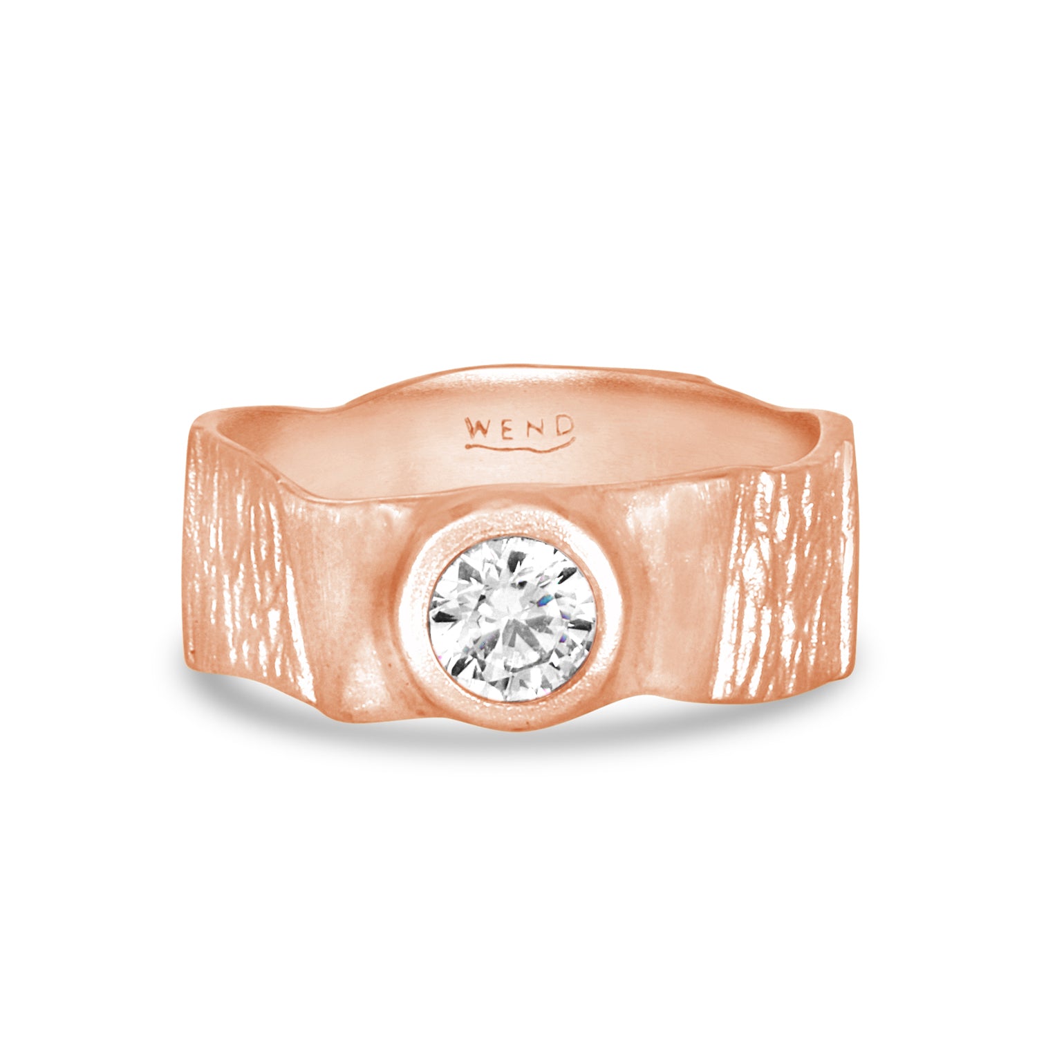 Pathways Red Gold Wide with Lab-Created Diamond – WEND