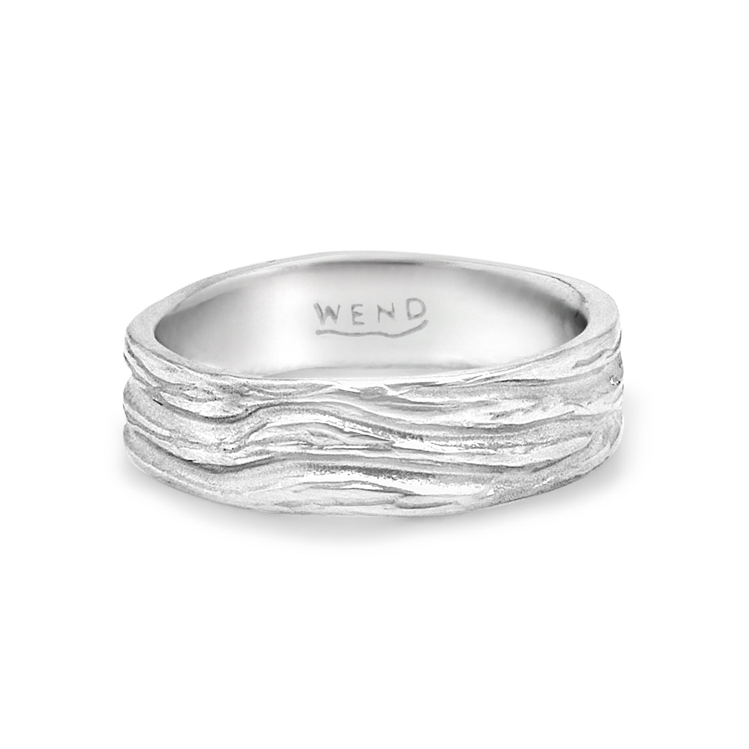 Roots White Gold Medium Band – WEND